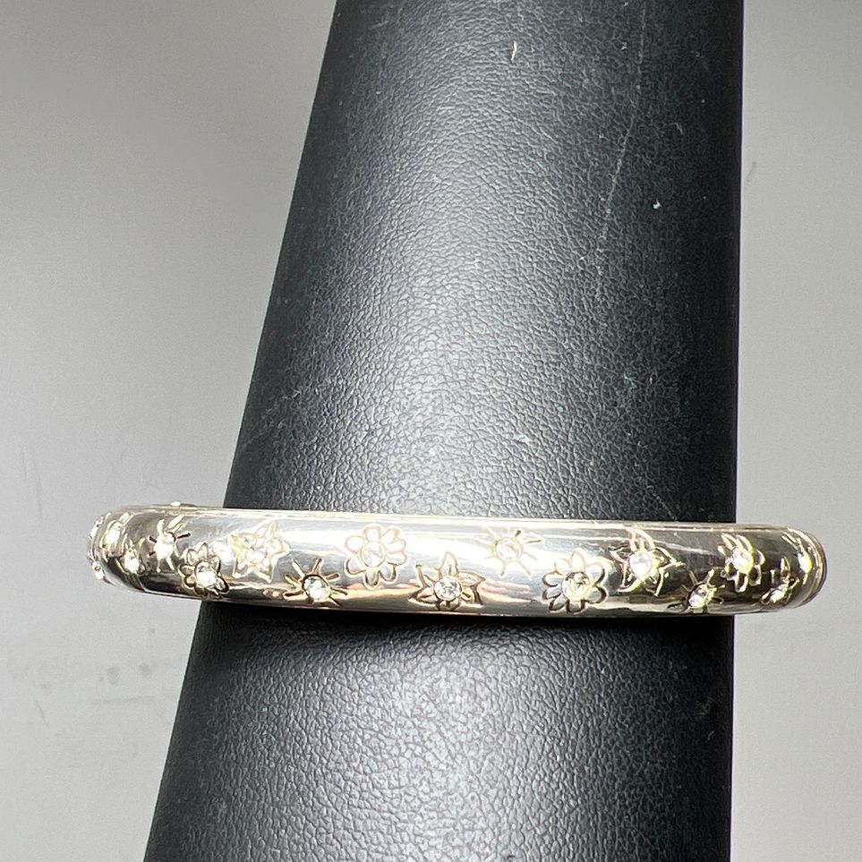 Brighton Silver Plate Hinged Bangle Bracelet - Shop Thrift World