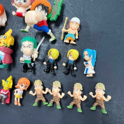 One Piece Luffy Zoro Sanji Chopper 24 Mini Figure Lot Anime Gashapon P ...