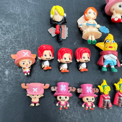 One Piece Luffy Zoro Sanji Chopper 24 Mini Figure Lot Anime Gashapon P ...